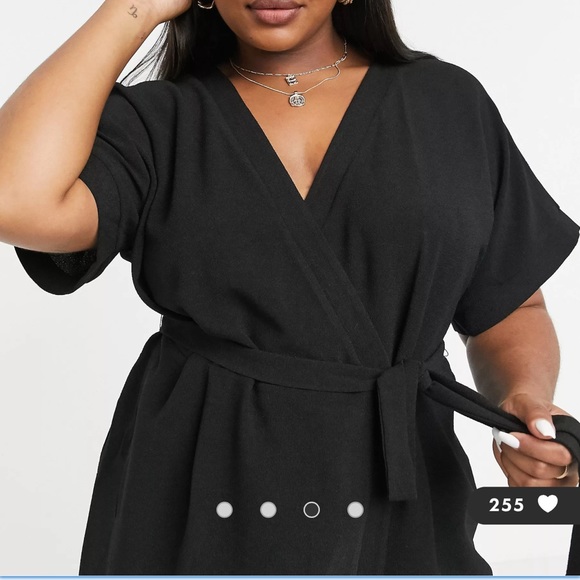 ASOS Curve | Dresses | Asos Design Curve Wrap Midi Dress In Black | Poshmark